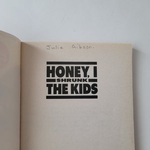 Honey, I Shrunk the Kids Vintage Softcover Book Movie Tie-in 1989 ...