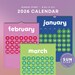 Pop Dots Calendar | 2026 Calendar With Notes, Colorful Calendar, Bold ...