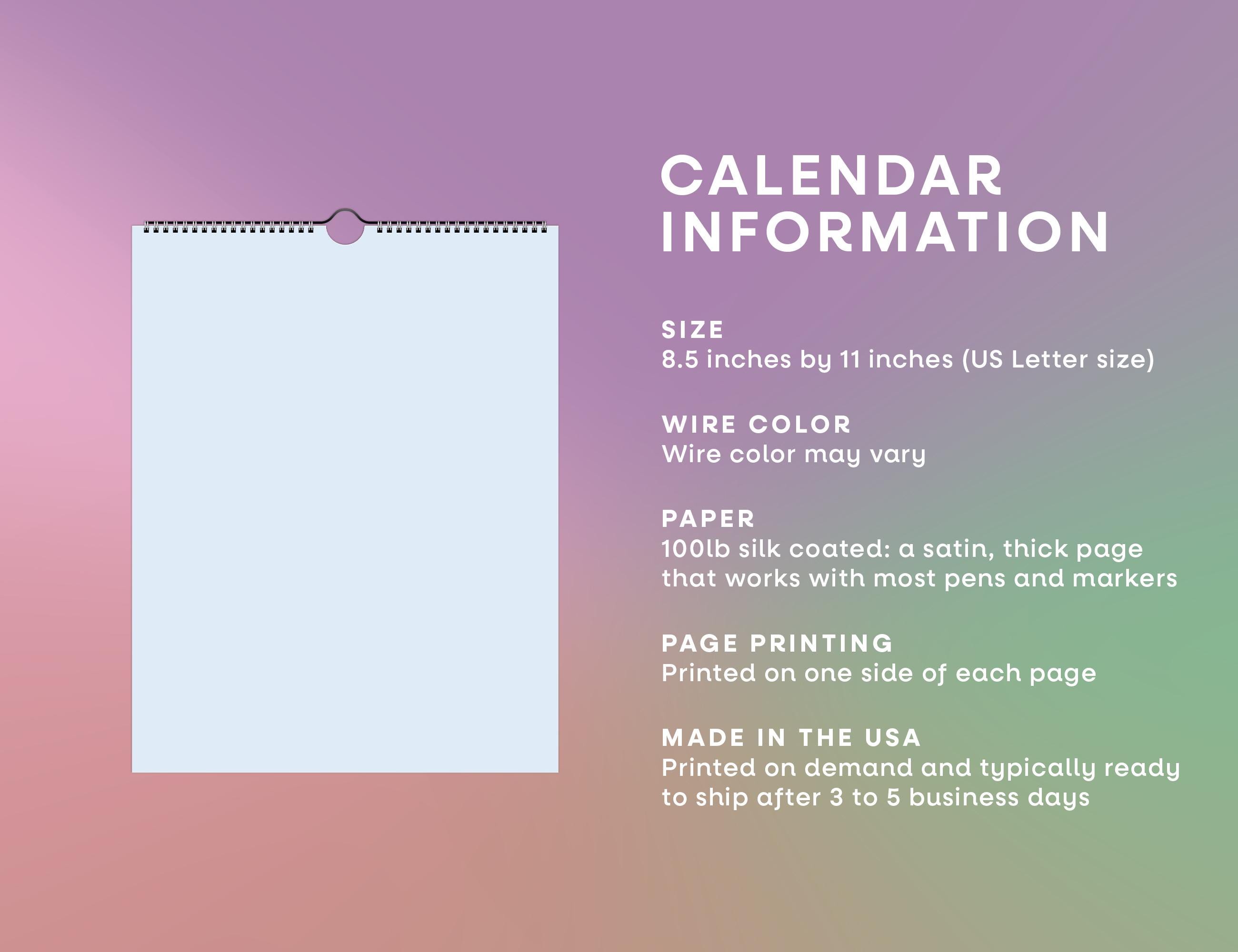 Pop Dots Calendar | 2026 Calendar With Notes, Colorful Calendar, Bold ...