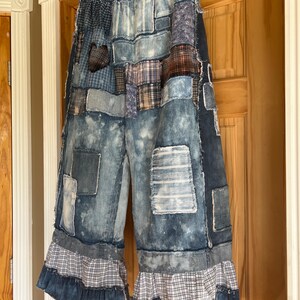 Shabby Patchwork Tattered Boho Denim Bloomers Capri Pants Small - Etsy