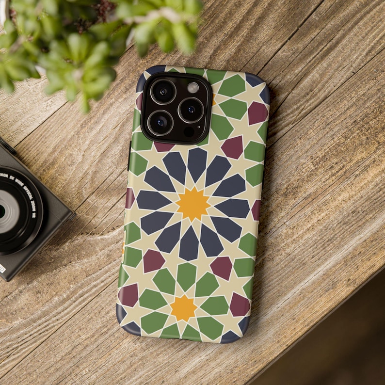 Geometric Mosaic Pattern Phone Case | Floral Star Tile Design - Etsy UK