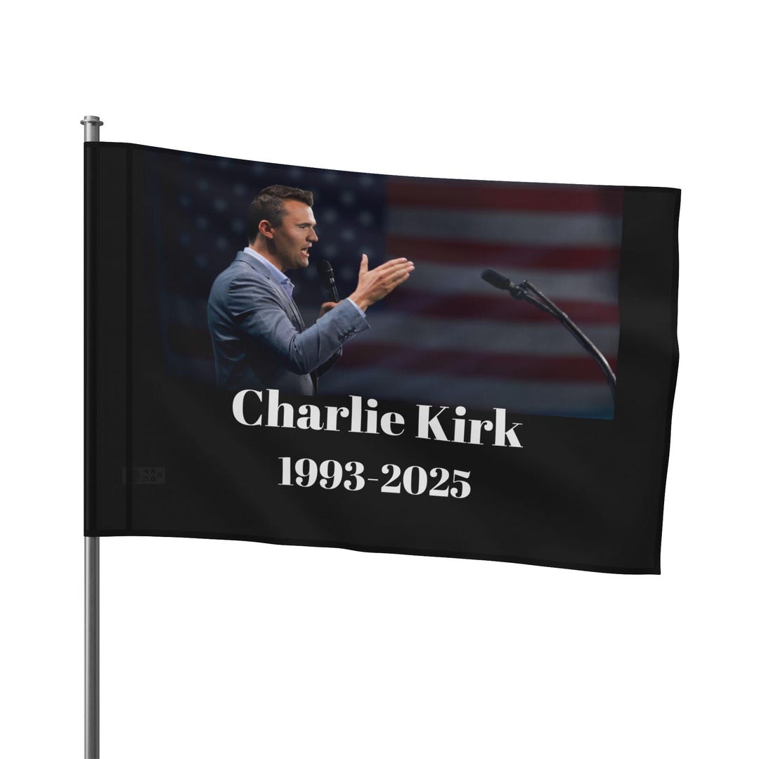 Bandera conmemorativa de Charlie Kirk - Etsy España