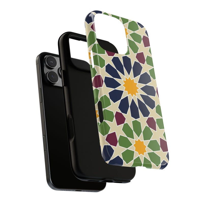 Geometric Mosaic Pattern Phone Case | Floral Star Tile Design - Etsy UK
