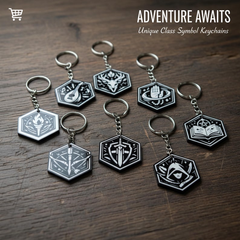 DND Class Keyring - Custom Dungeons and Dragons Keychain for RPG ...