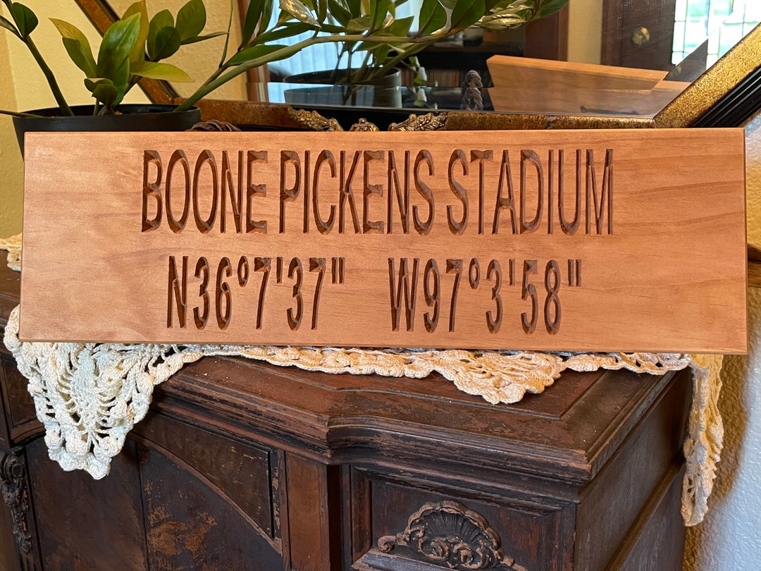 Boone Pickens or Gallagher-iba Coordinates Sign - Etsy