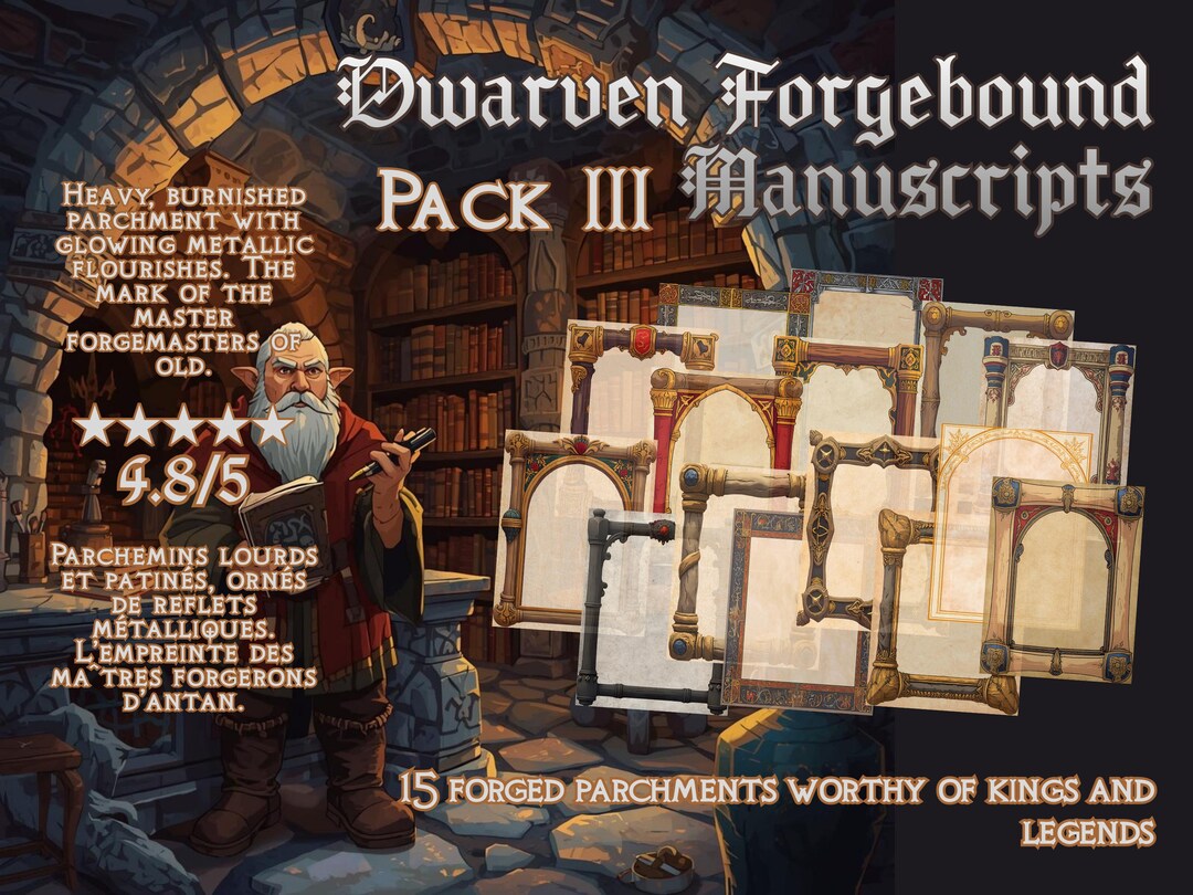 Dwarven Forgebound Manuscripts - Pack 3 - Medieval Fantasy Illuminated ...