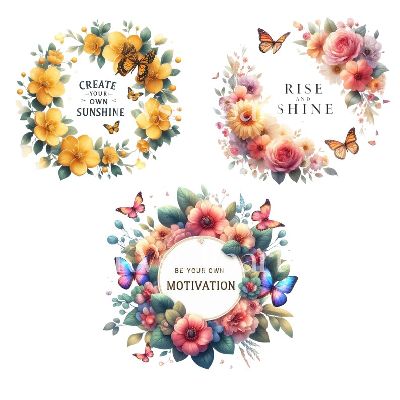 Inspirational Quotes Clipart, 32 PNG Motivational Quotes, Self ...