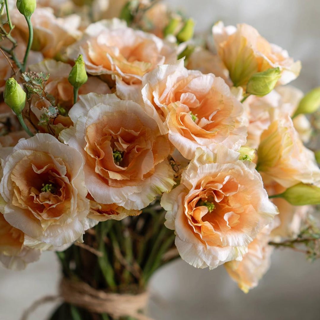 Voyage 2 Champagne Lisianthus 25 Seeds | Soft Apricot Eustoma ...