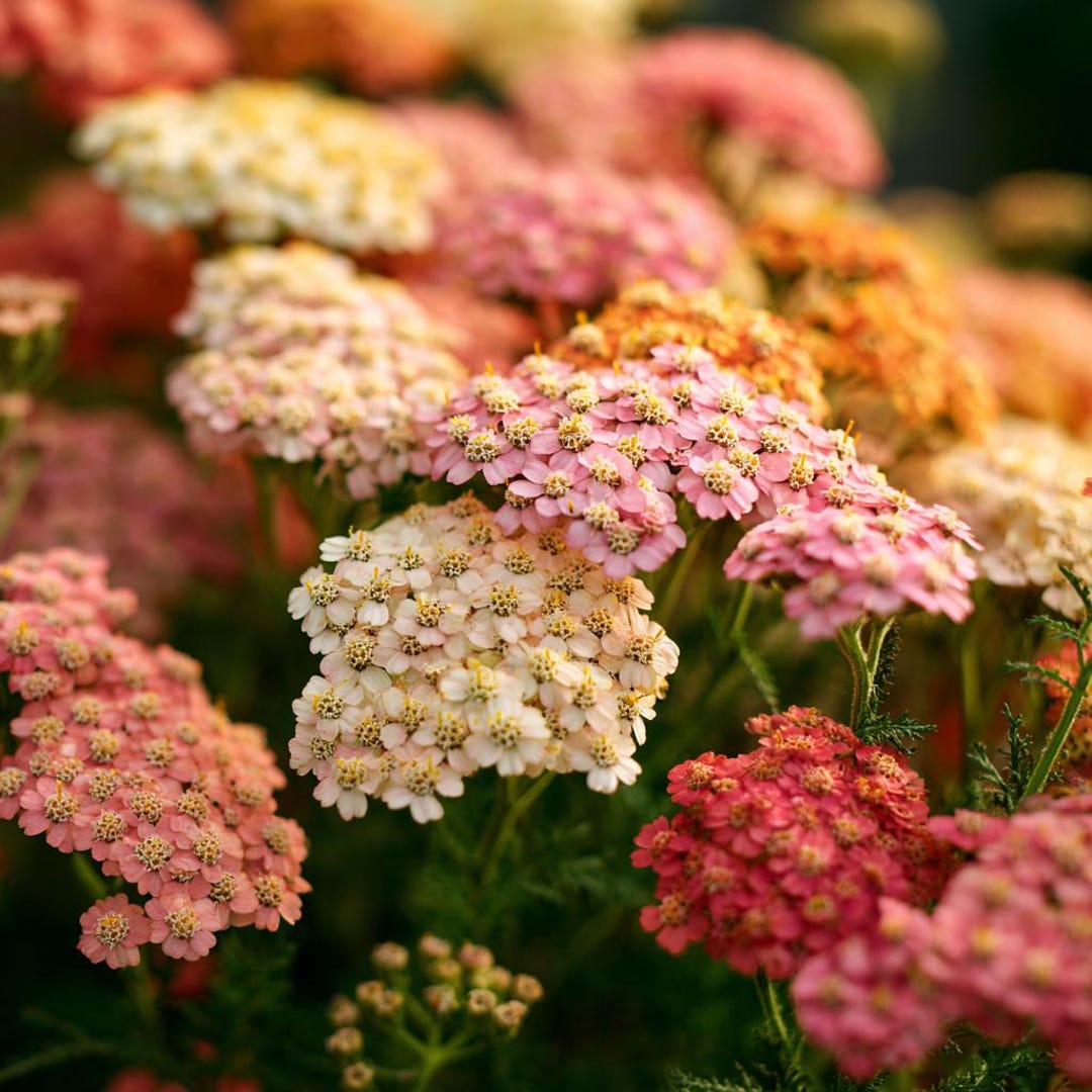Summer Pastels Yarrow 50 Seeds | Achillea Millefolium, Soft Pastel ...