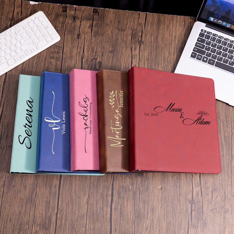 Custom Leather Binder, Leather 3-ring Binder, Wedding Planner, Office ...