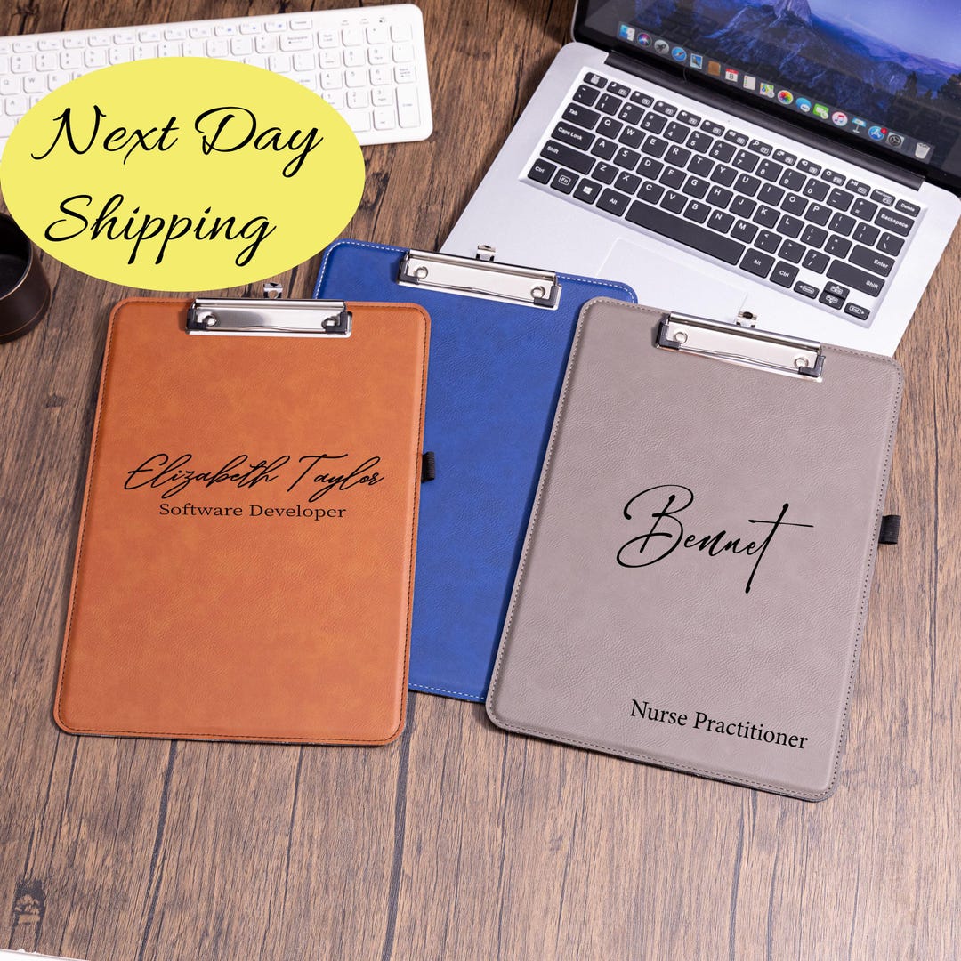 Personalized Leather Name Clipboard for Coach, Baseball Coach Leather ...