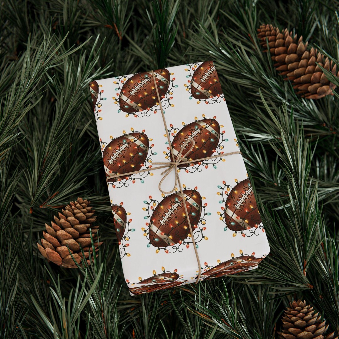 Christmas Wrapping Paper, Football Christmas Gift Wrap, Christmas ...
