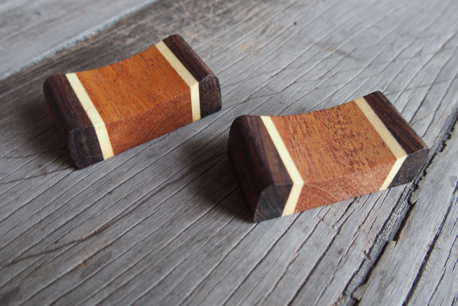 Two Pieces Chopstick Rest Chopstick Holder Plain Wood Smooth Light ...
