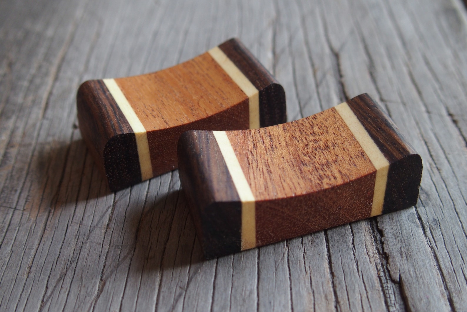Two Pieces Chopstick Rest Chopstick Holder Plain Wood Smooth - Etsy