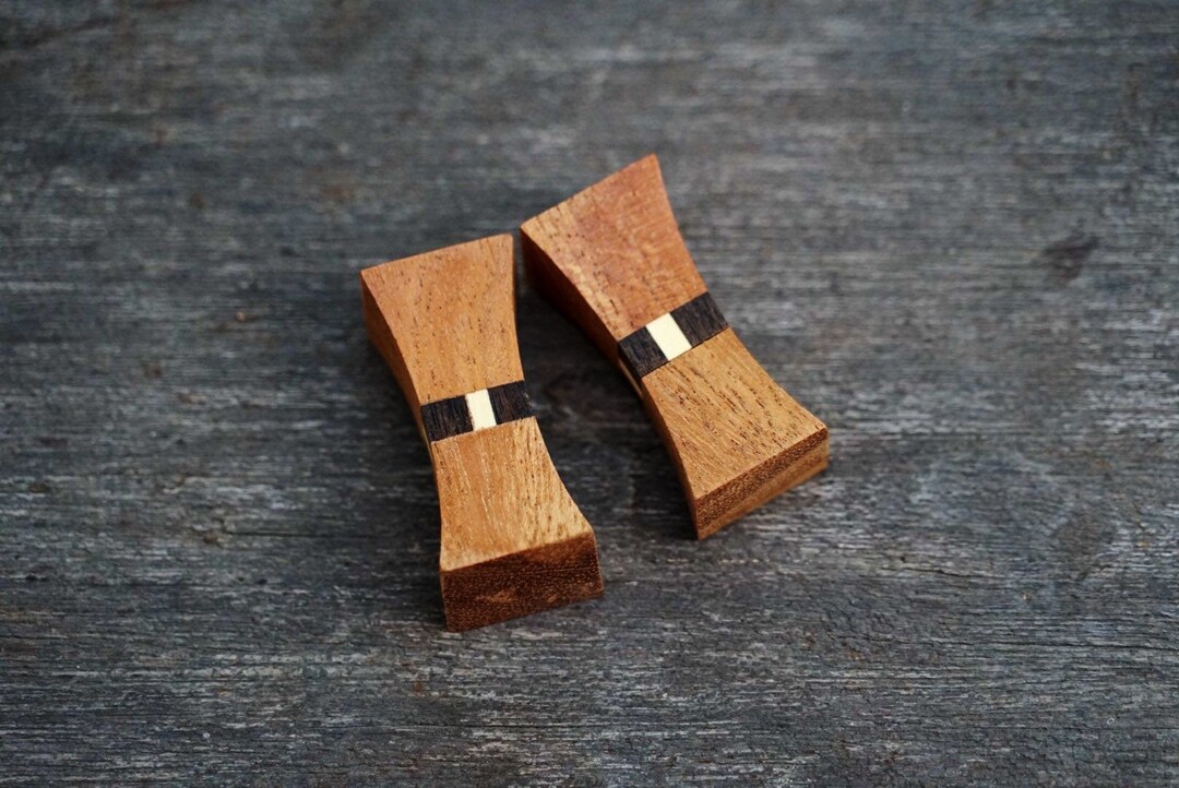 Two Pieces Chopstick Rest Plain Wood Smooth Light Weight Natural Colour ...