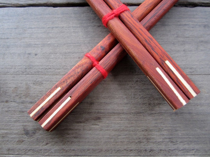 Wooden Chopstick - 2 Pairs Wood Chopsticks Handmade Solid Wood Natural ...