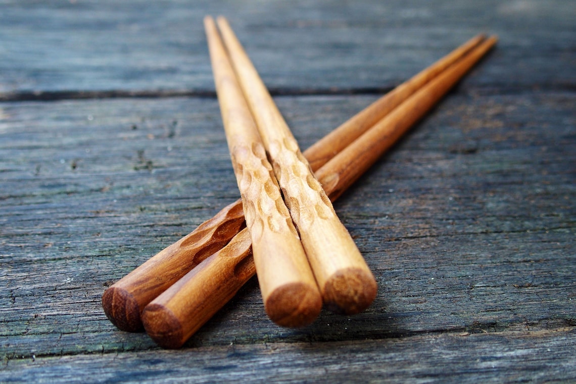 Round Wooden Chopstick Hand Craft Unique Design Wooden - Etsy