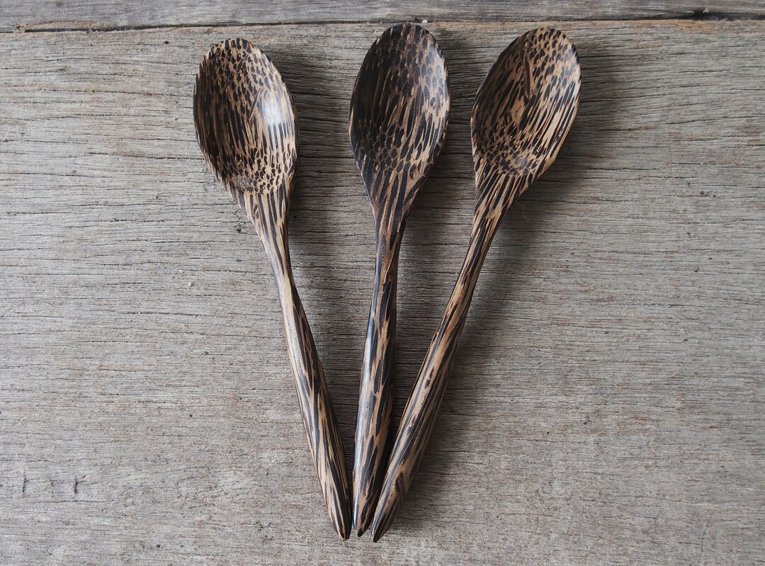 Wooden Tea Spoon, Reusable 5 Inches Palm Wood Spoon, Wooden Tea Spoon ...
