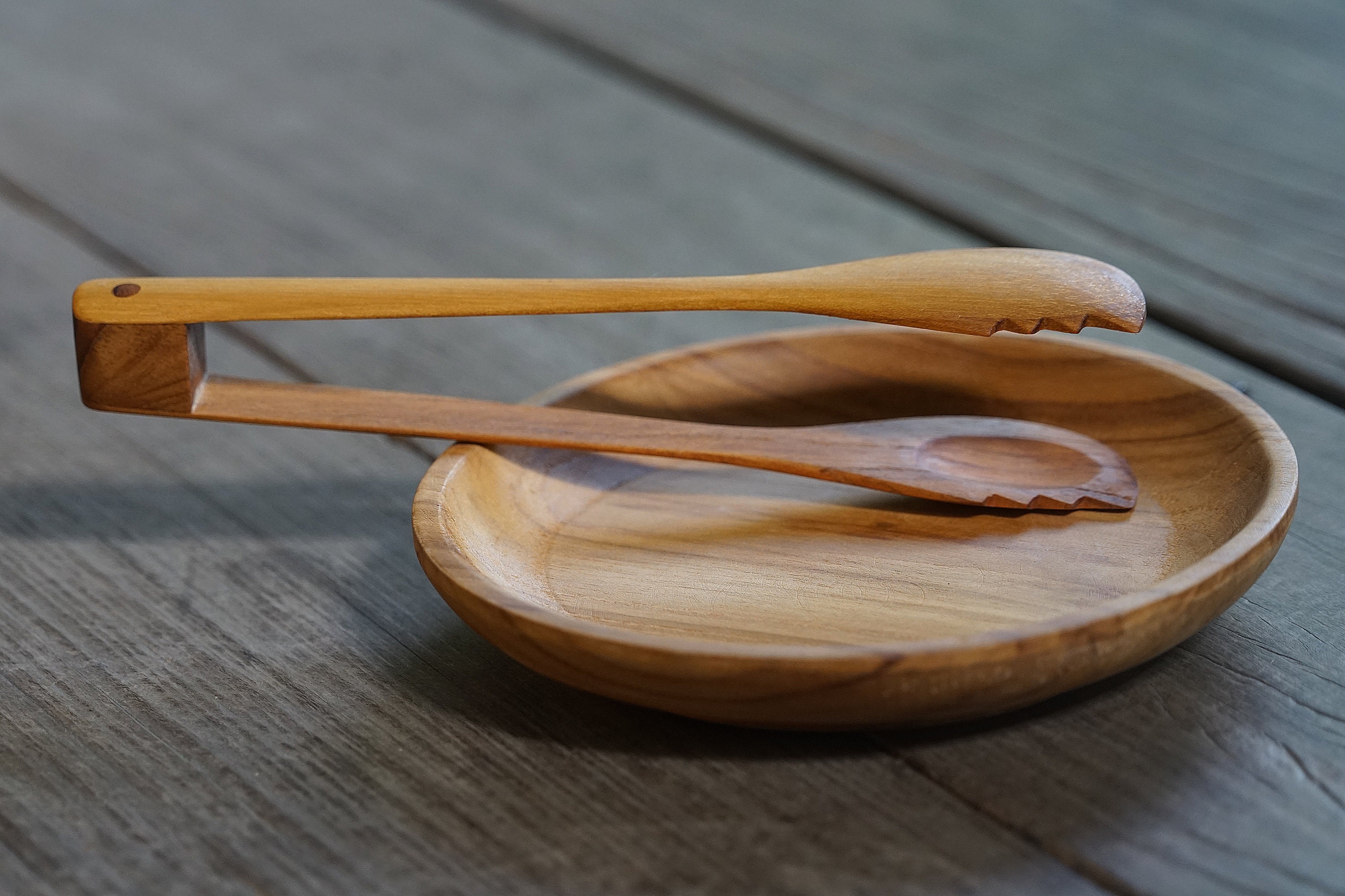 Nature Wooden Tongs Teak Wood Kitchen Accessories Natural | Etsy