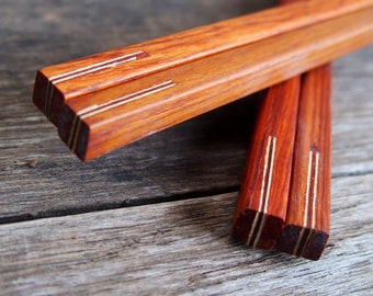 2 Pairs Wooden Chopstick Unique Design High Quality Handmade | Etsy