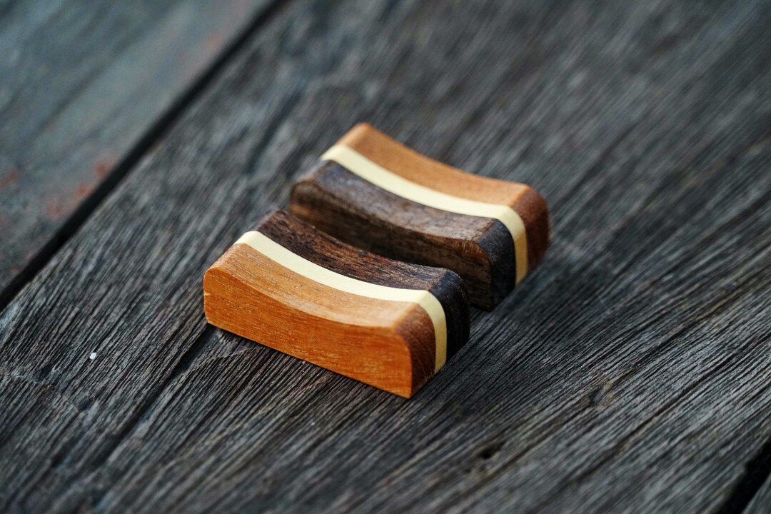 Two Pieces Chopstick Rest Plain Wood Smooth Light Weight Natural Colour ...