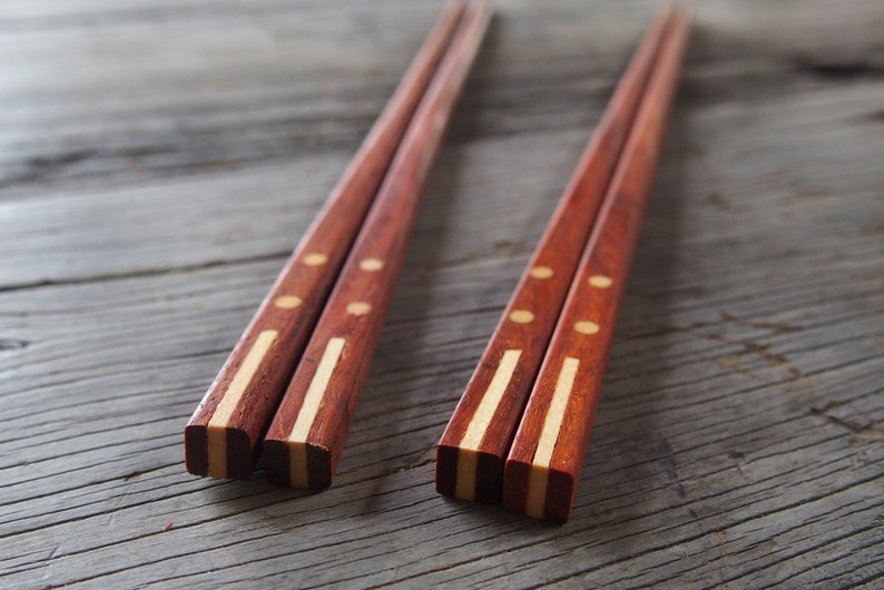 2 Pairs Wooden Chopstick Unique Design High Quality Handmade - Etsy