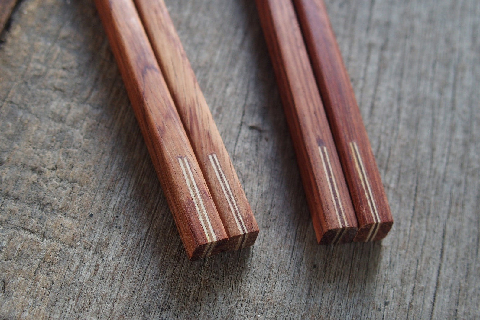2 Pairs Wooden Chopstick Unique Design High Quality Handmade Wood ...