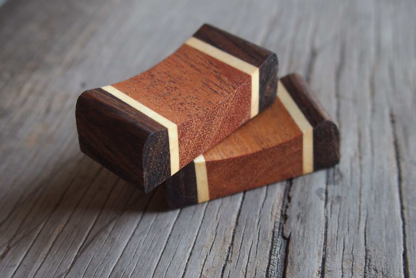 Two Pieces Chopstick Rest Chopstick Holder Plain Wood Smooth - Etsy