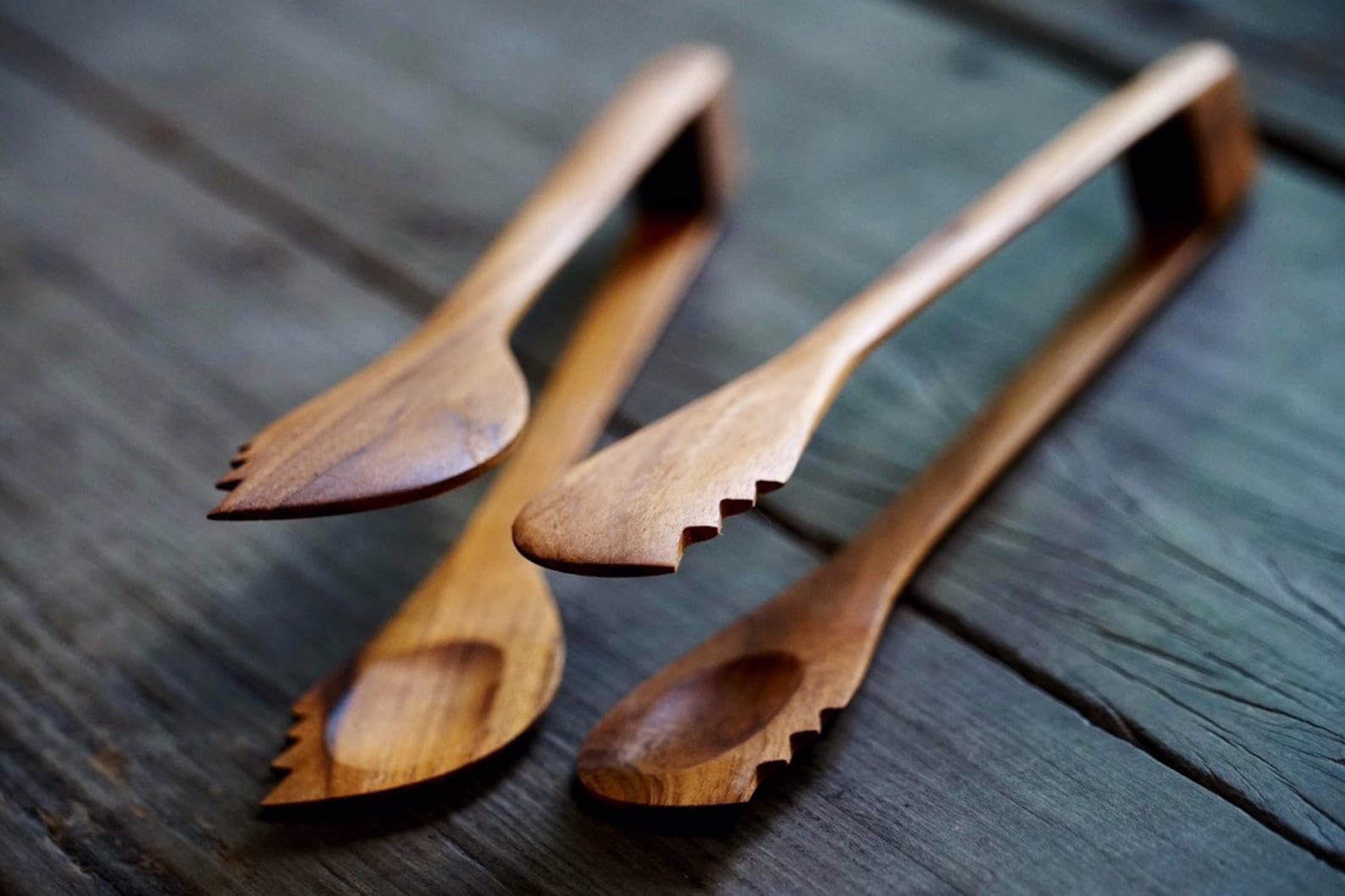 Nature Wooden Tongs Teak Wood Kitchen Accessories Natural - Etsy