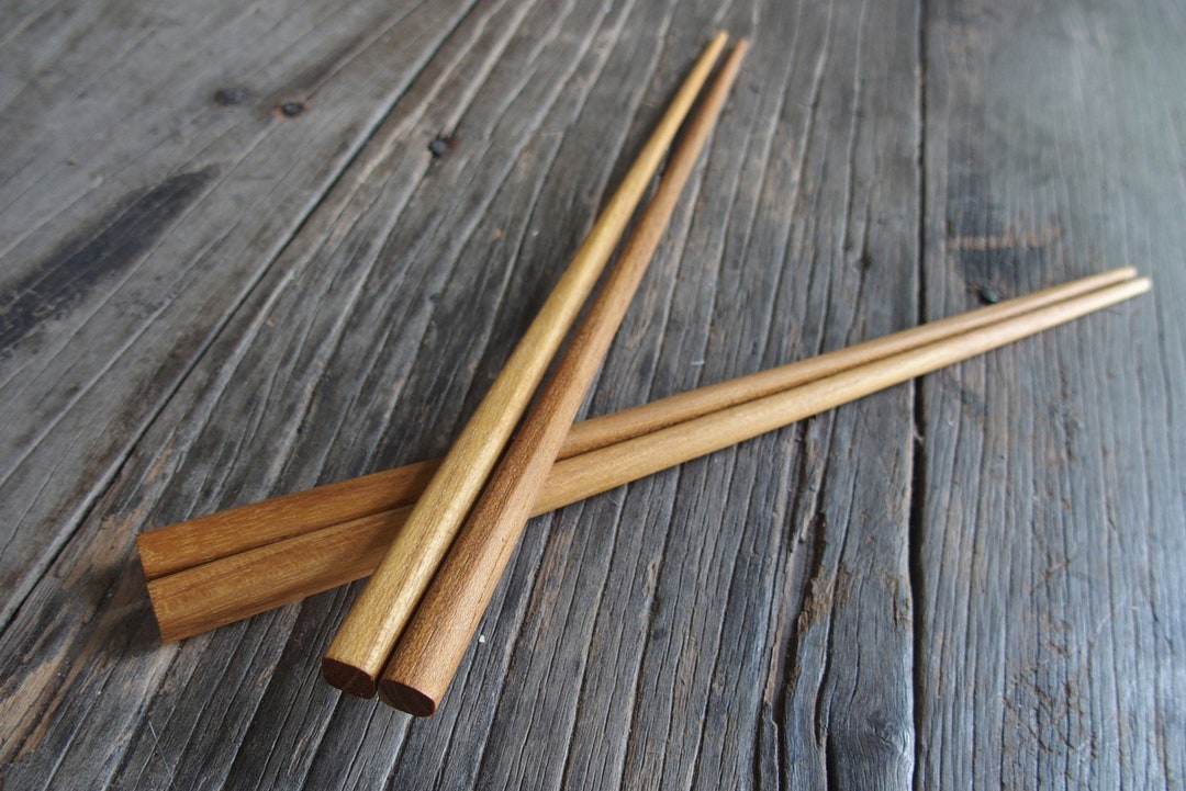 Wooden Chopsticks 5 Pairs Teak Wood - Premium Wood Minimal Style ...