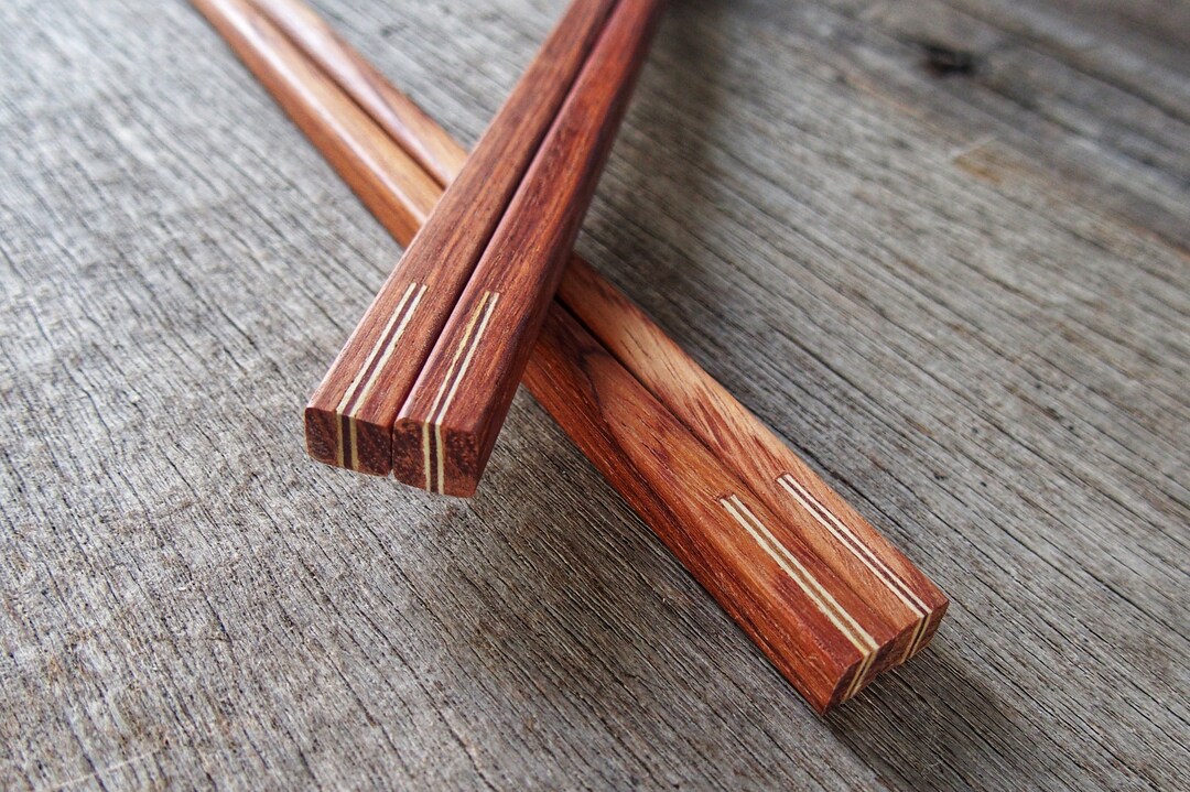 2 Pairs Wooden Chopstick Unique Design High Quality Handmade Wood ...