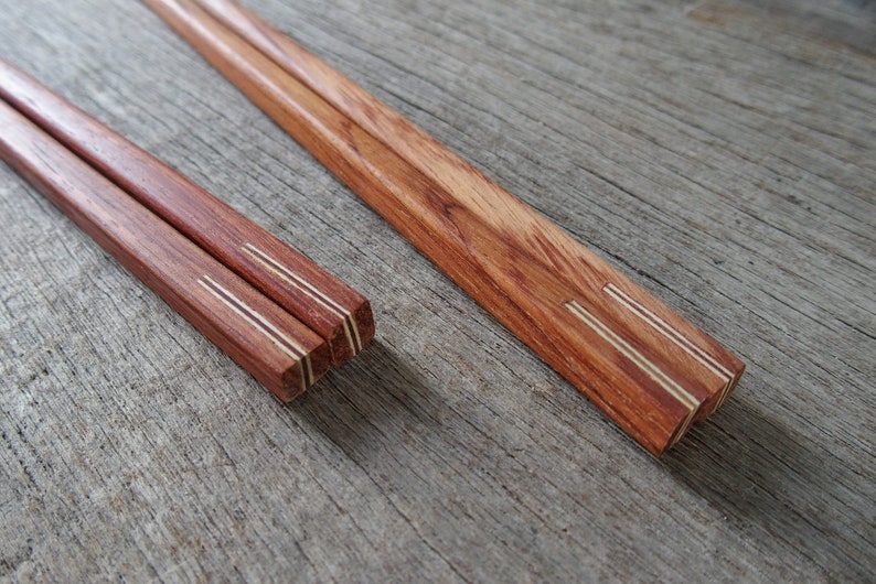 2 Pairs Wooden Chopstick Unique Design High Quality Handmade Wood ...