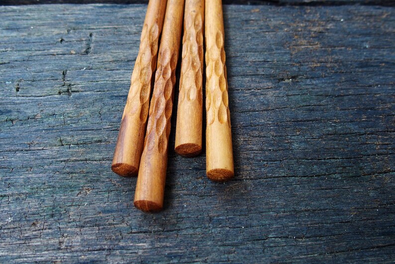 Round Wooden Chopstick Hand Craft Unique Design Wooden - Etsy