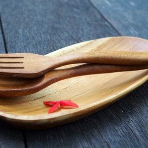Teak Wood Spoon and Fork Utensils | Kitchen Utensils | Spoon and Fork ...