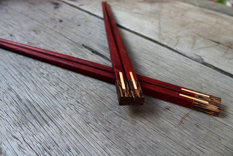 2 Pairs Wooden Chopstick Unique Design High Quality Handmade - Etsy