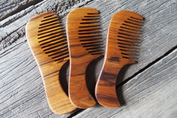 Wooden Comb Hair Comb Teak Wood Handmade Handle Pocket Size - Etsy