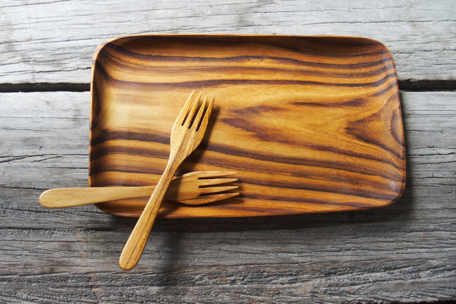 Rectangle Wood Tray 8x5 Inches Teakware Rectangle Serving Tray - Etsy