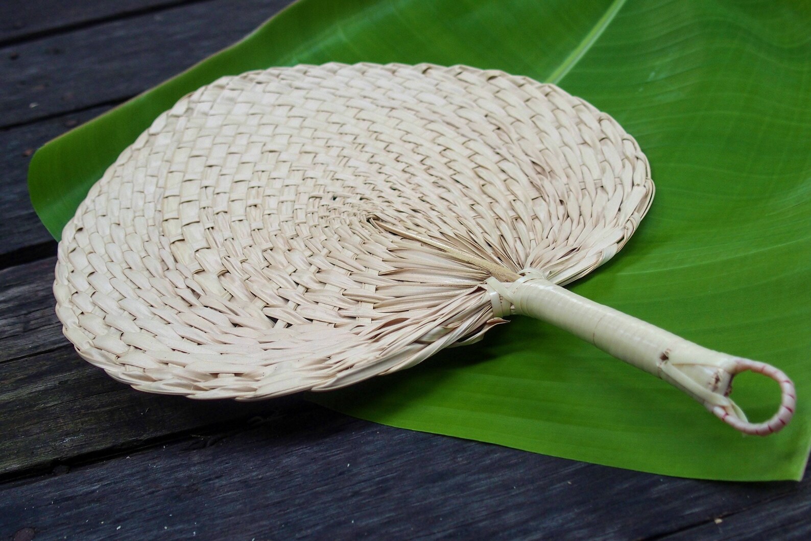 Woven Fan Palm Leaf Hand Fan Hand Held Fan Wabi Sabi - Etsy