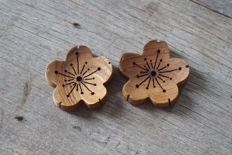 Wooden Chopstick Rest, Wooden Chopstick Holder, Wooden Flower Piece ...