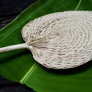 Woven Fan - Palm Leaf Hand Fan - Hand Held Fan - Wabi Sabi Decor ...
