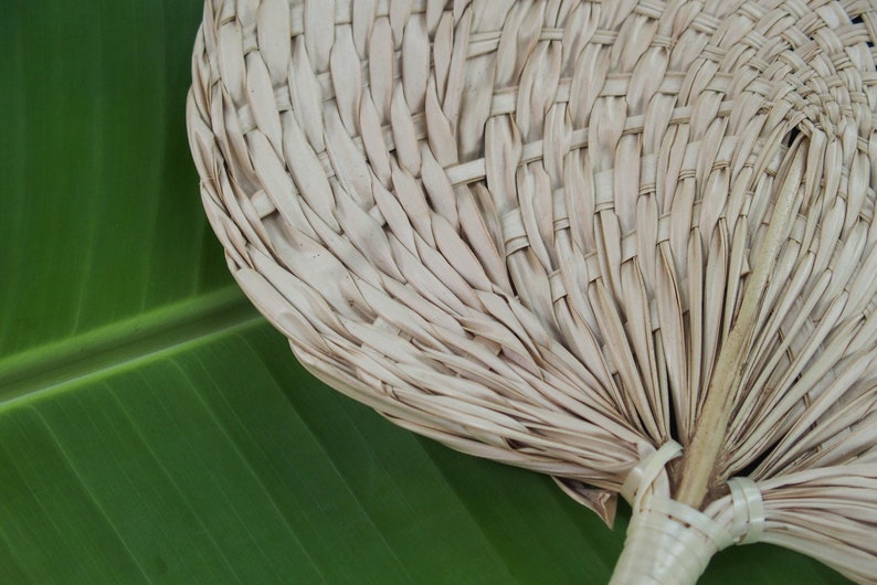 Woven Fan Palm Leaf Hand Fan Hand Held Fan Wabi Sabi - Etsy