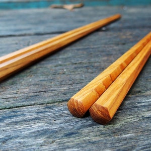 Wooden Chopstick Teak Wood - Hexagon Design, Hexagon Chopstick, Minimal ...