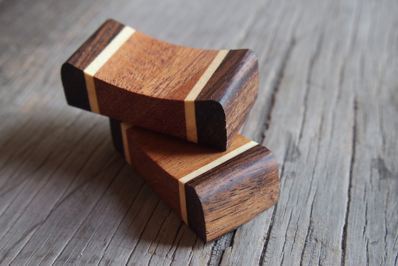 Two Pieces Chopstick Rest Chopstick Holder Plain Wood Smooth - Etsy
