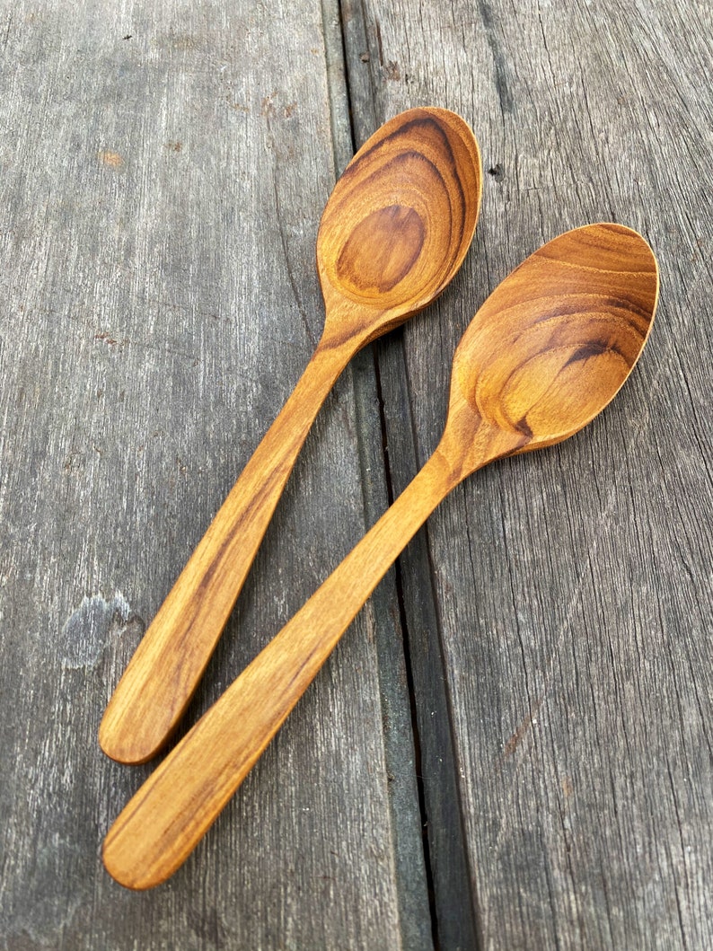 7 Inches Chunky TEAK Wooden Spoon Special Thick Handle Best - Etsy