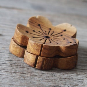 Wooden Chopstick Rest, Wooden Chopstick Holder, Wooden Flower Piece ...