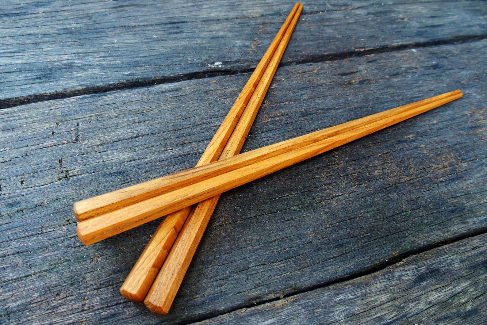 Wooden Chopstick 2 Pairs Teak Wood Hexagon Design Hexagon - Etsy