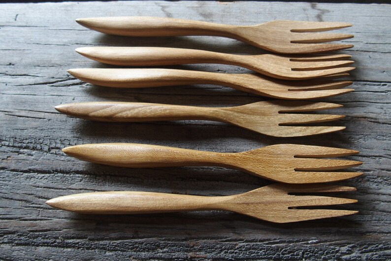 Wooden Fork Small Wooden Fork Small Forks Reusable Forks | Etsy