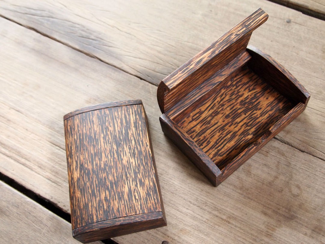 Sustained Palm Wooden Box, Business Card Namecard Box, Wooden Name Card ...