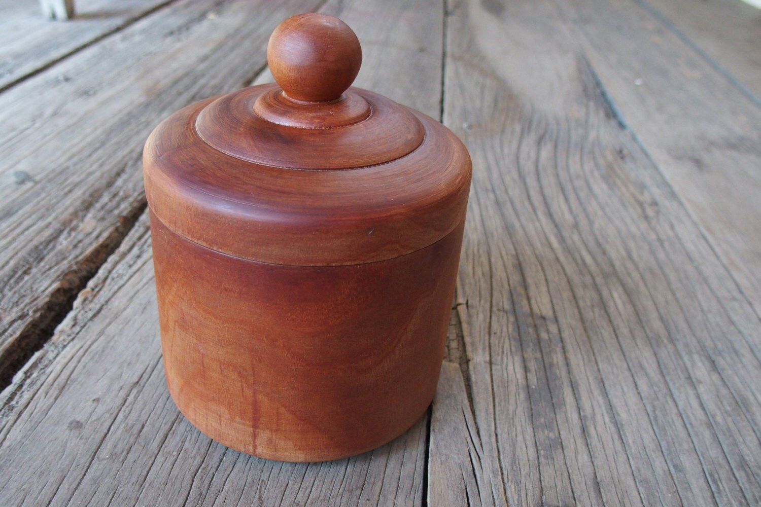 Wooden Jar, Wooden Box With Lid, Natural Color Classic Designed With ...