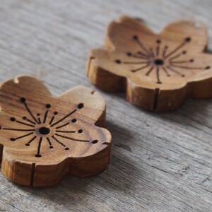 Wooden Chopstick Rest, Wooden Chopstick Holder, Wooden Flower Piece ...
